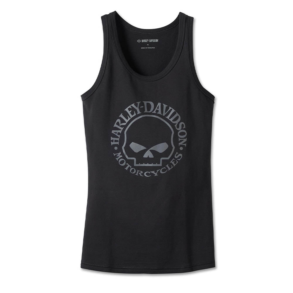 Women's Ultra Classic Skull Tank - Black Beauty – West Coast Harley ...